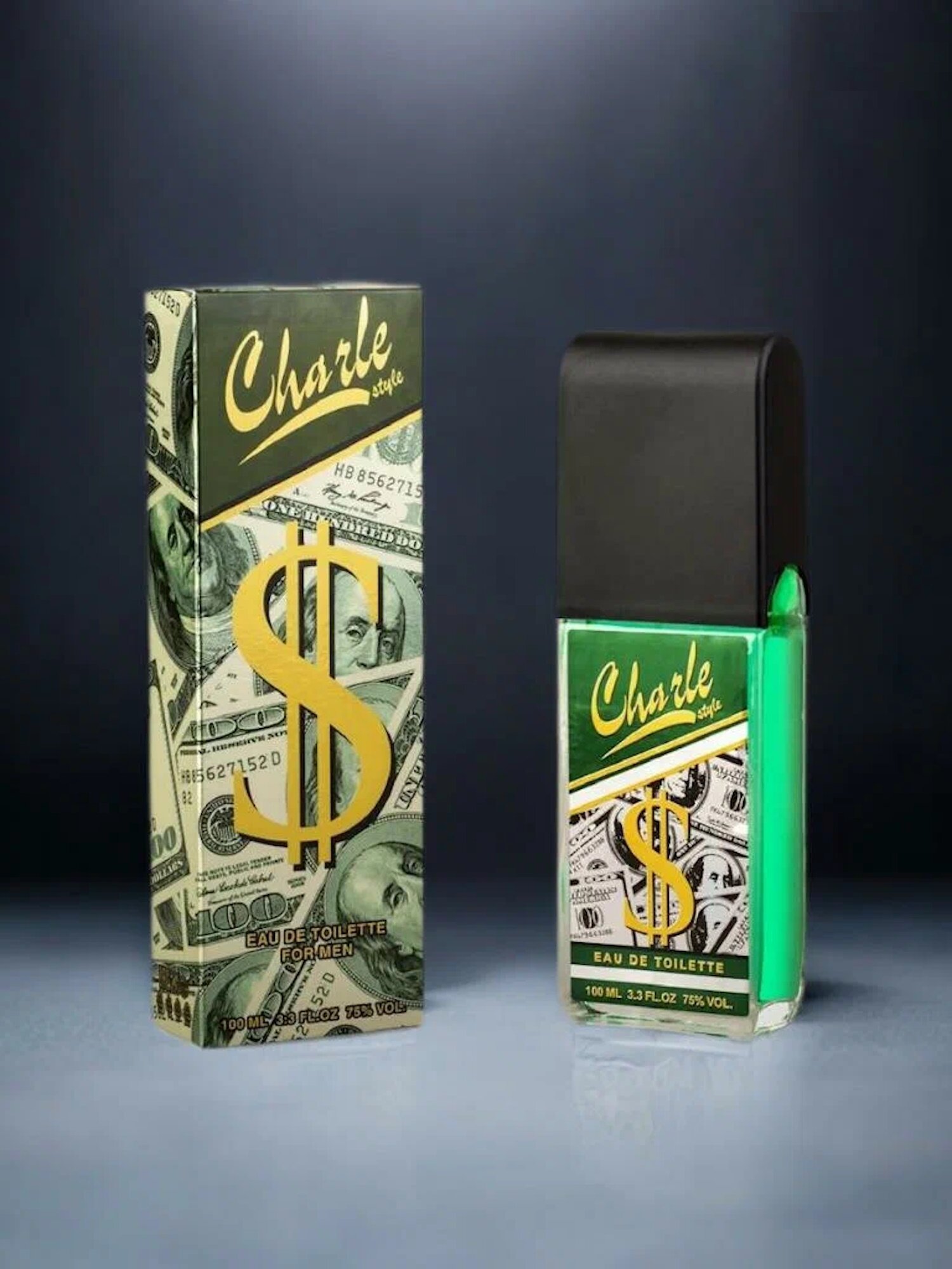 Туалетная вода Abar "Charle Style Dollar", мужская, древесный аромат