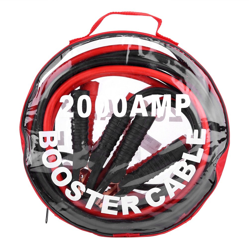 1 пара 12-вольтовых автомобильных кабелей для аварийного питания от аккумулятора, 4 м/2000 А