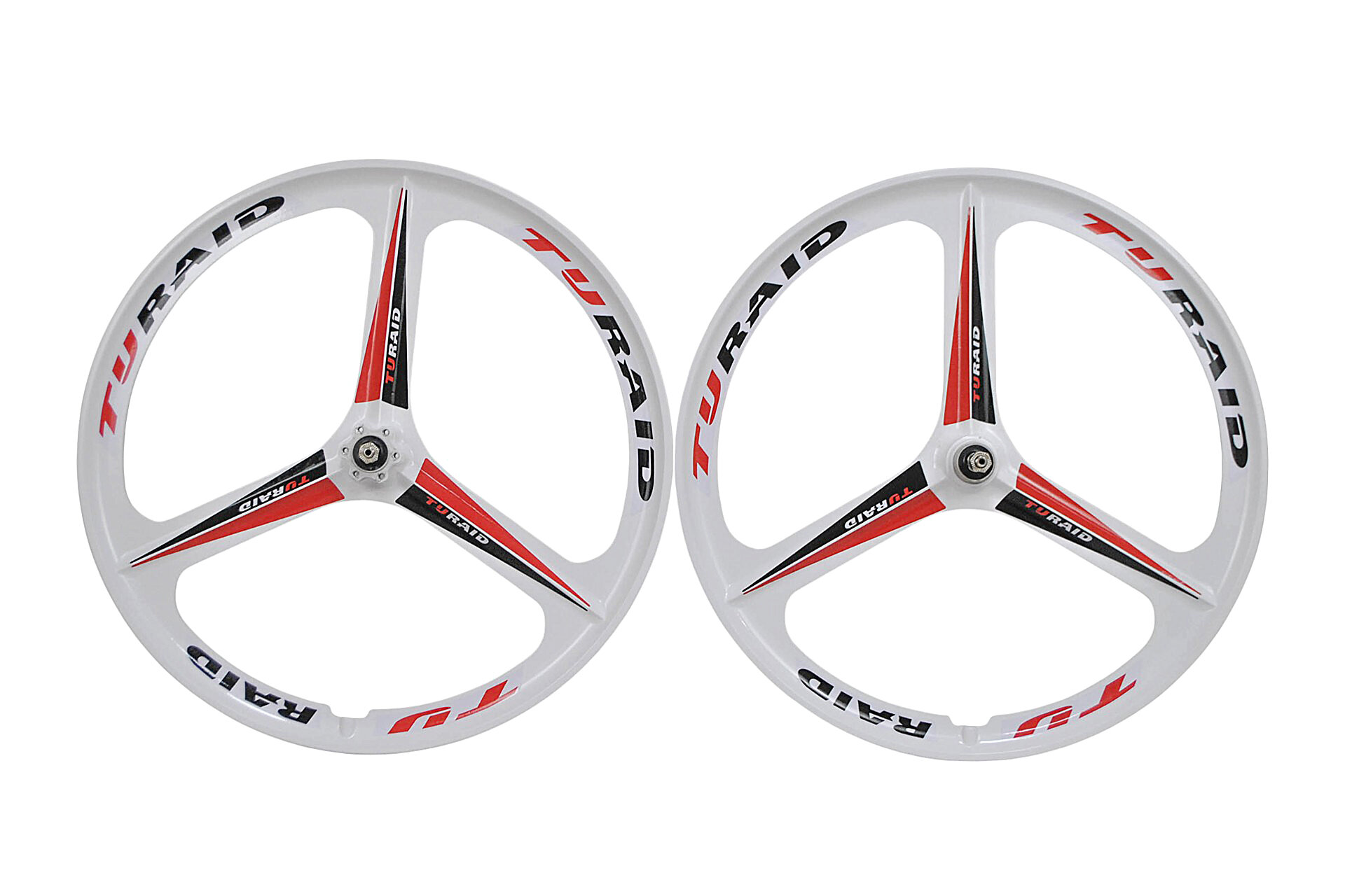 Обода 26" литые (3 луча) передний+задний (компл.) под трещетку, белый