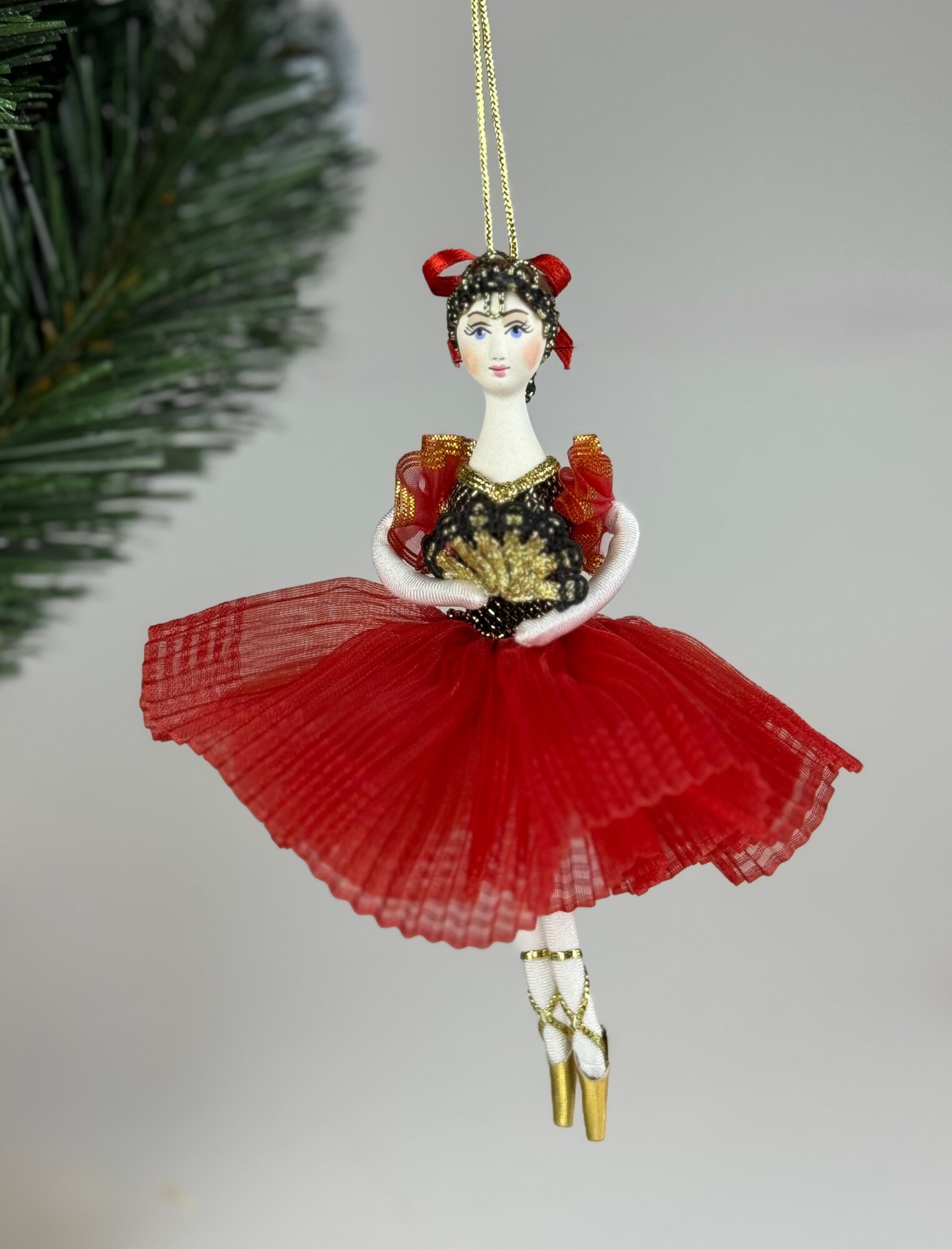 Кукольная мастерская на Ланском Елочная игрушка балерина «Кармен»