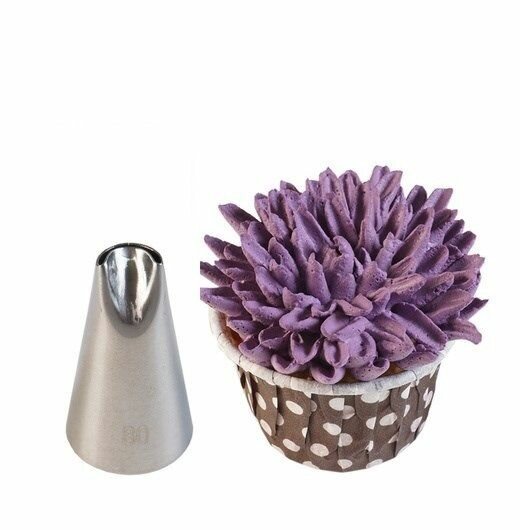 Насадка кондитерская "Лепесток. Хризантема", верх d-6мм, низ d-20мм, h-30мм