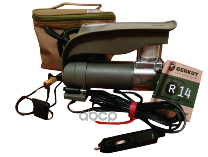 Компрессор 8 атм. 40 л/мин. 14 а. шланг 1,2 м. кабель 3 м. 12 в. сумка BERKUT арт. r14