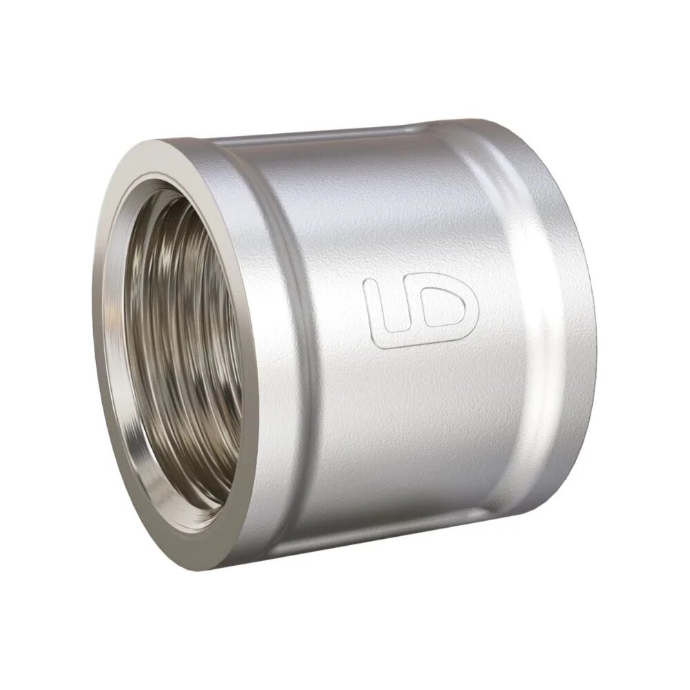 Муфта LD Pride DN32 (1 1/4") ВР латунь, никель LD.67.502.32.1, латунный никелевый, для бытовых систем
