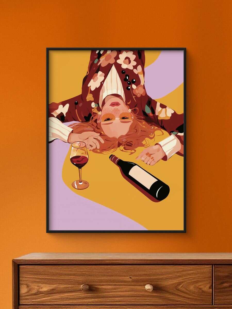 Постер Пью, лежу, сияю 40x50 см Арт-принт для интерьера без рамы