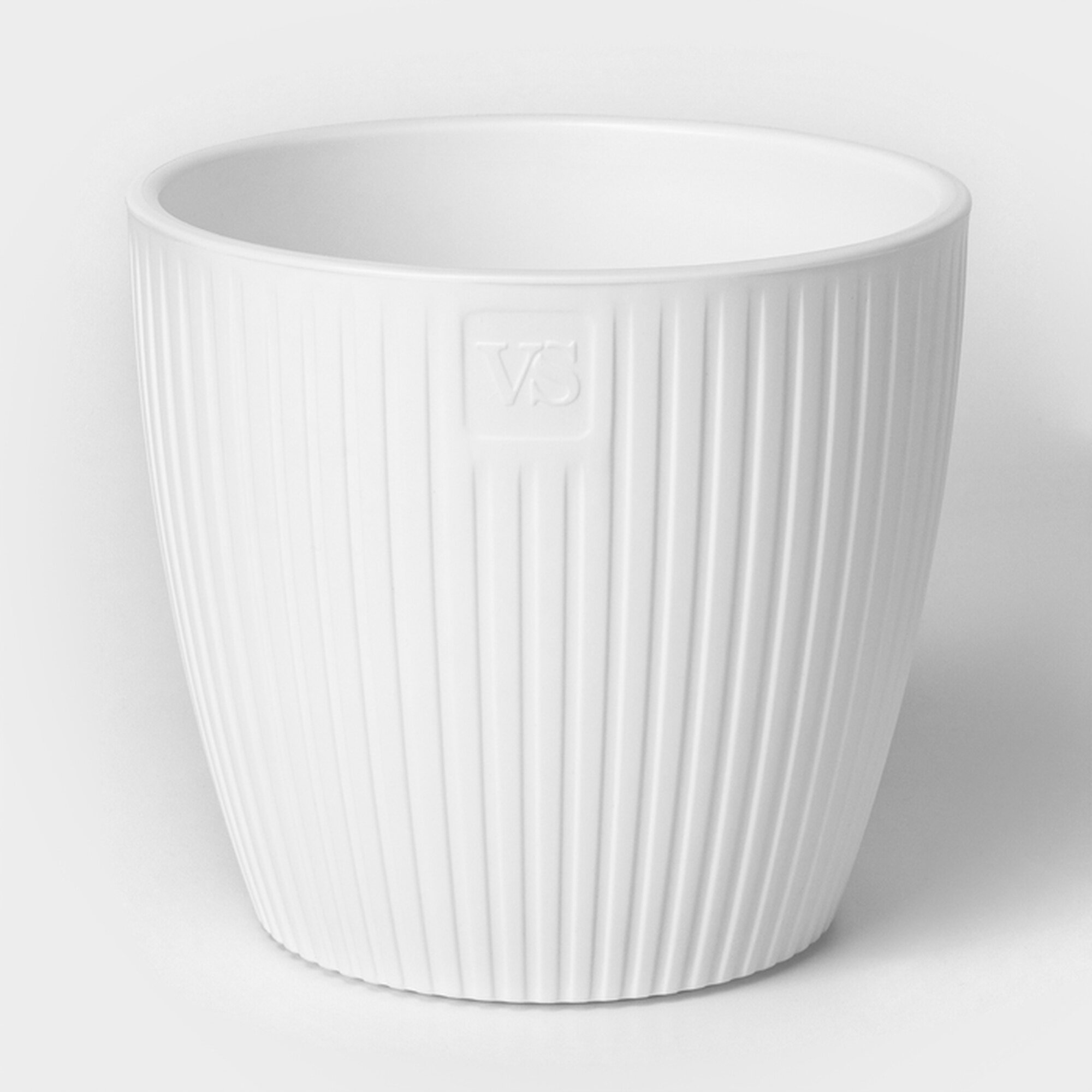 Кашпо для цветов со вставкой «Эви», 3 л, d=18, белое