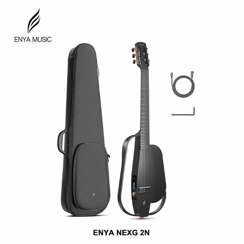 Enya NEXG 2N Black / Умная акустически-электрическая гитара из углеродного волокна, классическая дорожная гитара с нейлоновыми струнами и беспроводным динамиком 50 Вт