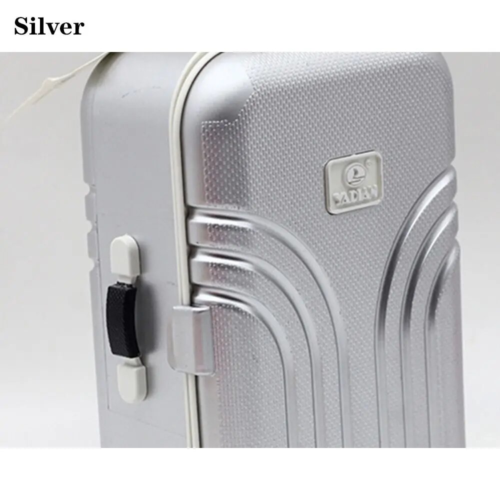 Миниатюрный пластиковый чемодан для кукол 1/4 1/6 Серый, silver