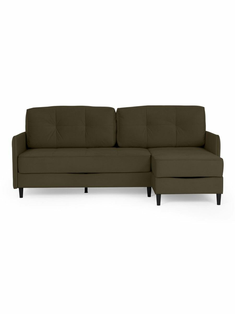 Диван-кровать Askona (Аскона) угловой Амани про с узкими подлокотниками Тк. Sky Velvet 12