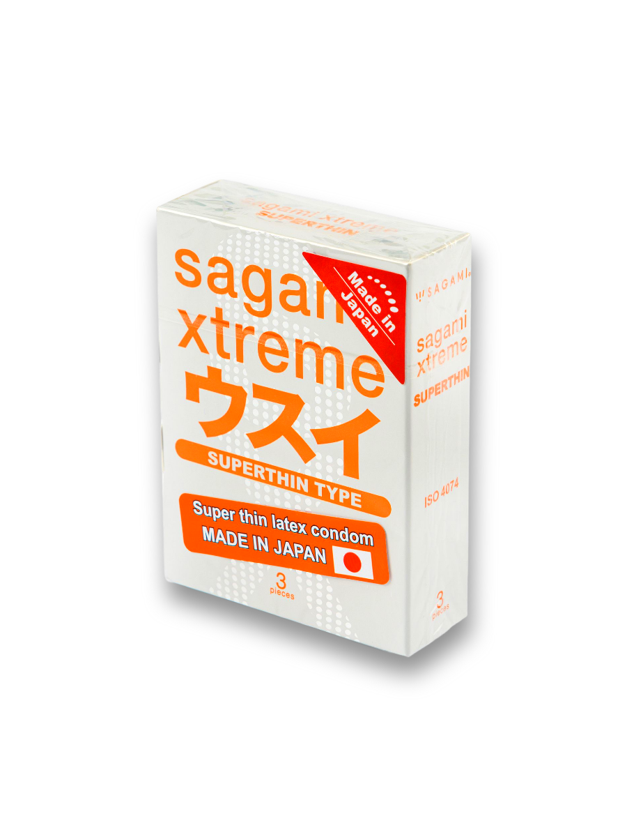 Sagami Xtreme Superthin 3 шт. Презервативы ультратонкие, латекс 0,04 мм