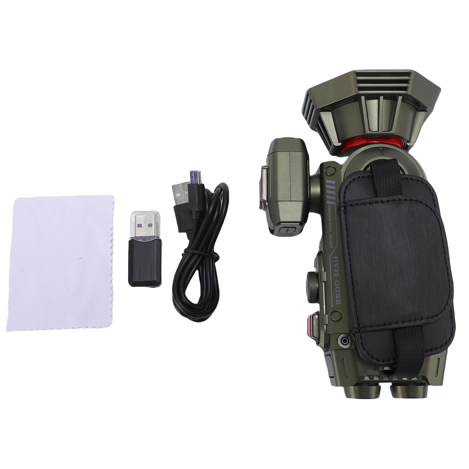 Видеокамера Ultra HD 4K с 50-кратным зумом, автофокусом, Wi-Fi, цифровым диктофоном и 3-дюймовым цветным экраном для съемки повседневной жизни, зеленая.