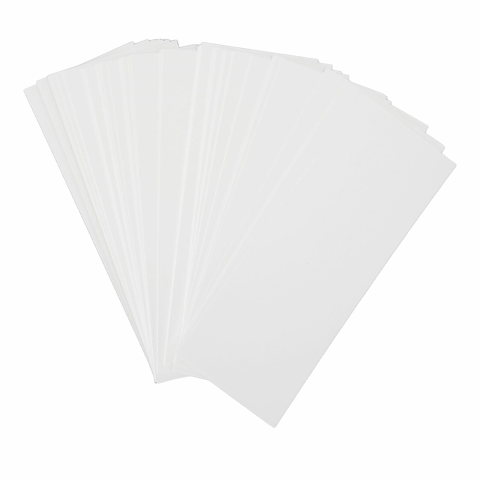 100шт картона: многоцелевой, толстый, для открыток/альбомов, 16x6 см, белый, в пакетах