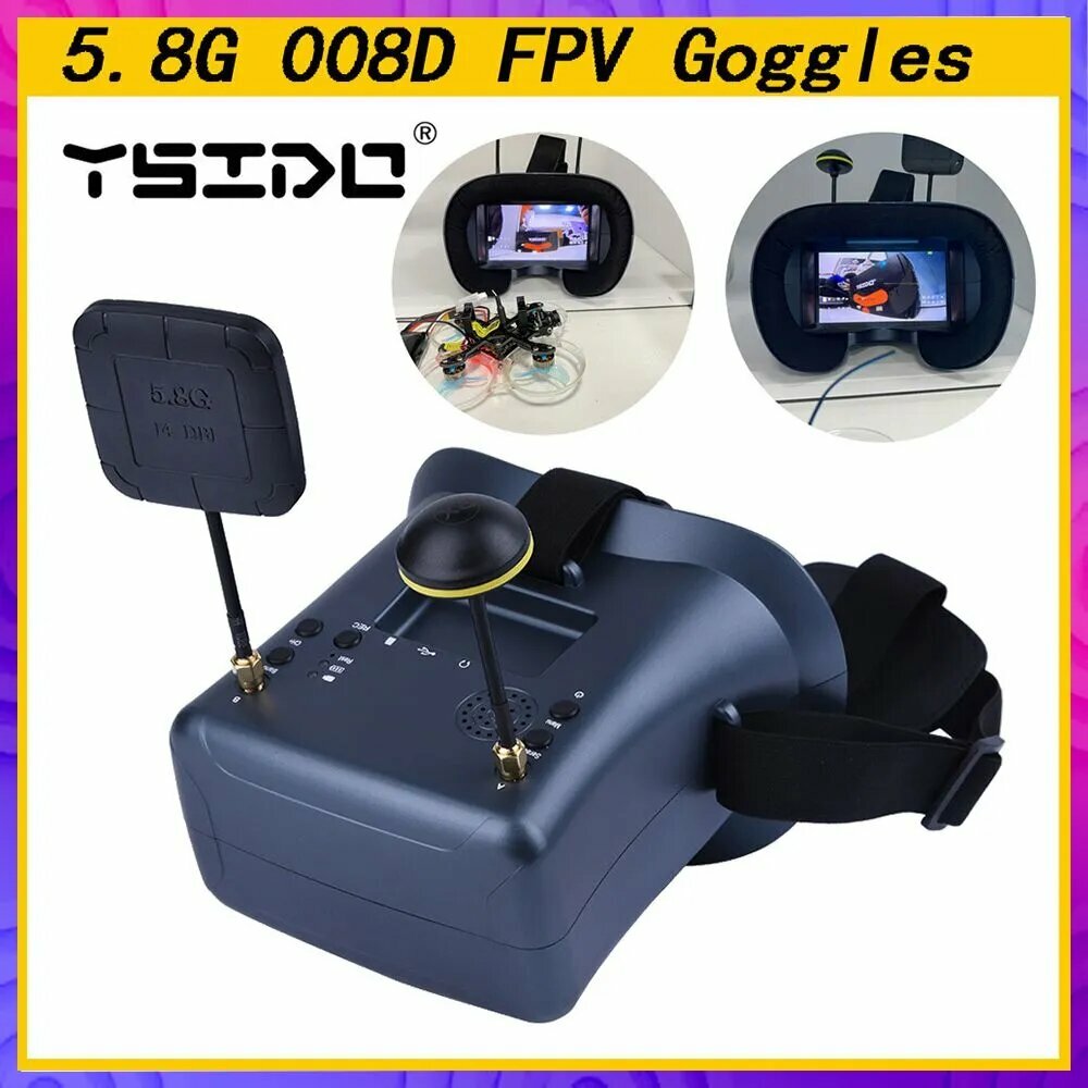 KNOW EASY-008D 5,8 G 40CH 4,3 дюймов 800*480 Видео Гарнитура HD DVR Разнообразие F PV Очки с аккумулятором для радиоуправляемой модели EV800D RC F PV Д рон A02