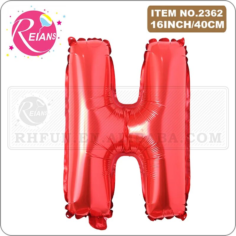 Красные фольгированные шары с буквами и цифрами Красный, 2362 16inch Red H