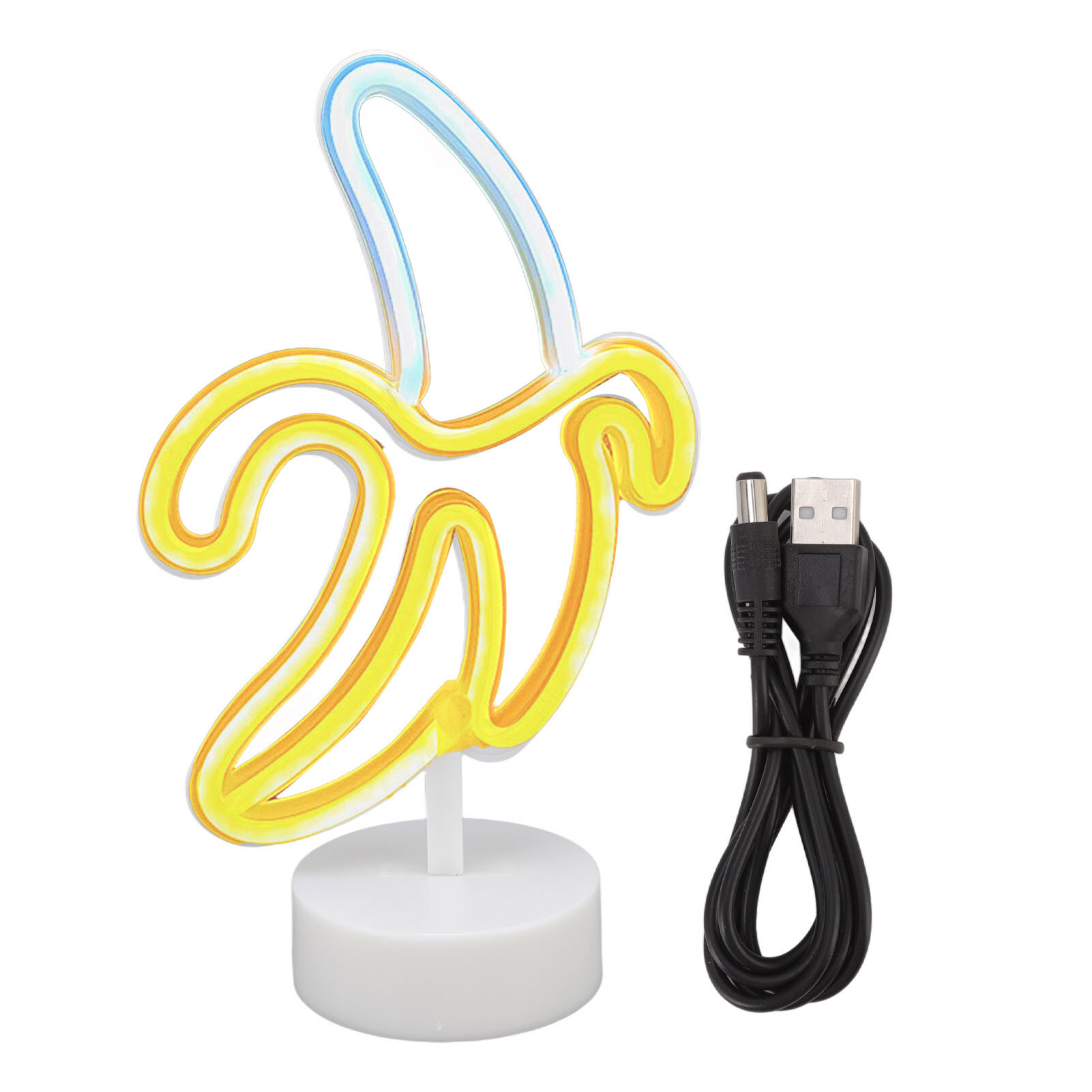 Banana Neon Sign Battery USB Powered LED Night Lights Decoration for Balcony Birthday Party Christmas