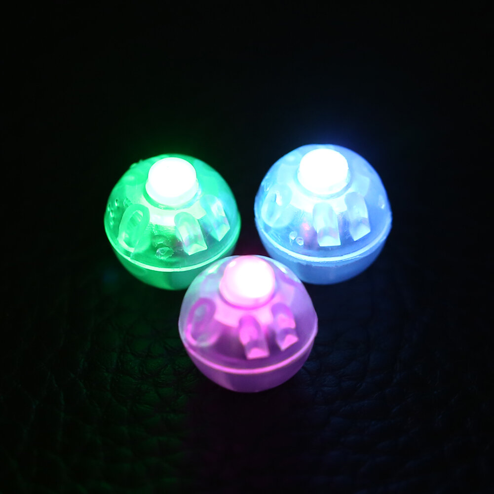 100шт/лот Световые шары круглые для баллунов Фонари для дома Рождества свадьбы вечеринки Декор RGB Диаметр 1.3см Пластик Встроенная батарея Без переключателя Время работы 5-6 часов Одноразовые