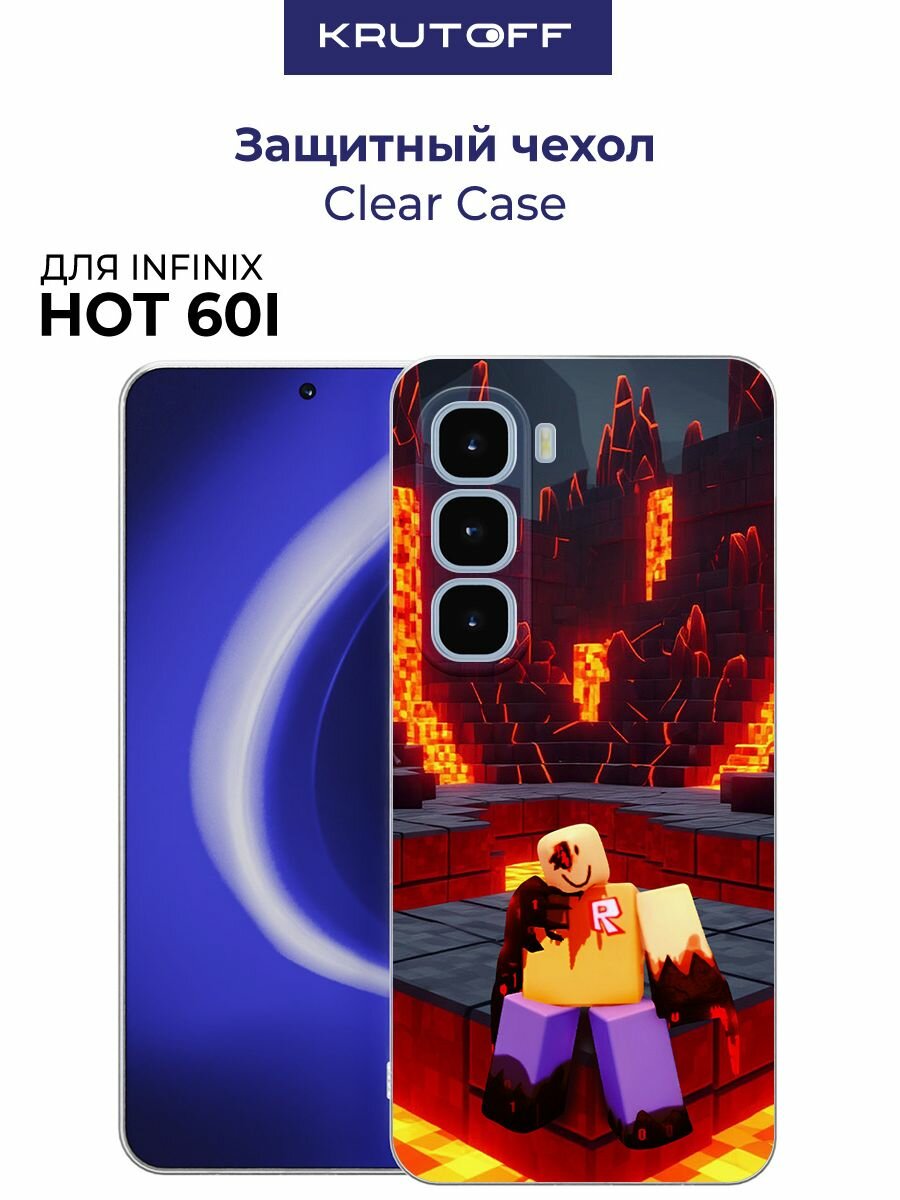 Чехол-накладка Krutoff Clear Case Roblox-Форсакен Джон Доу (Forsaken John Doe) для INFINIX Hot 60i