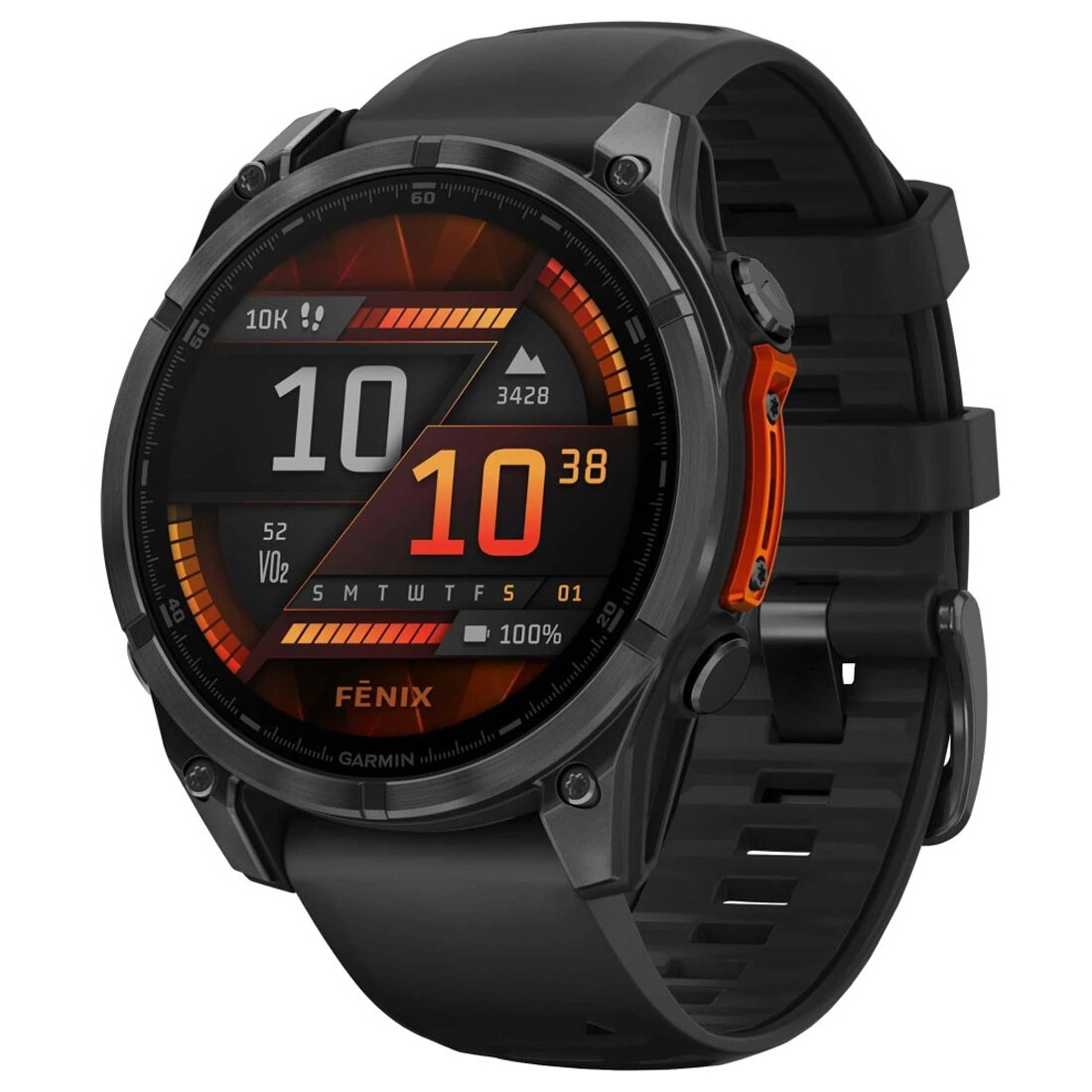 Смарт-часы Garmin Fenix 8 47мм AMOLED серые/черные