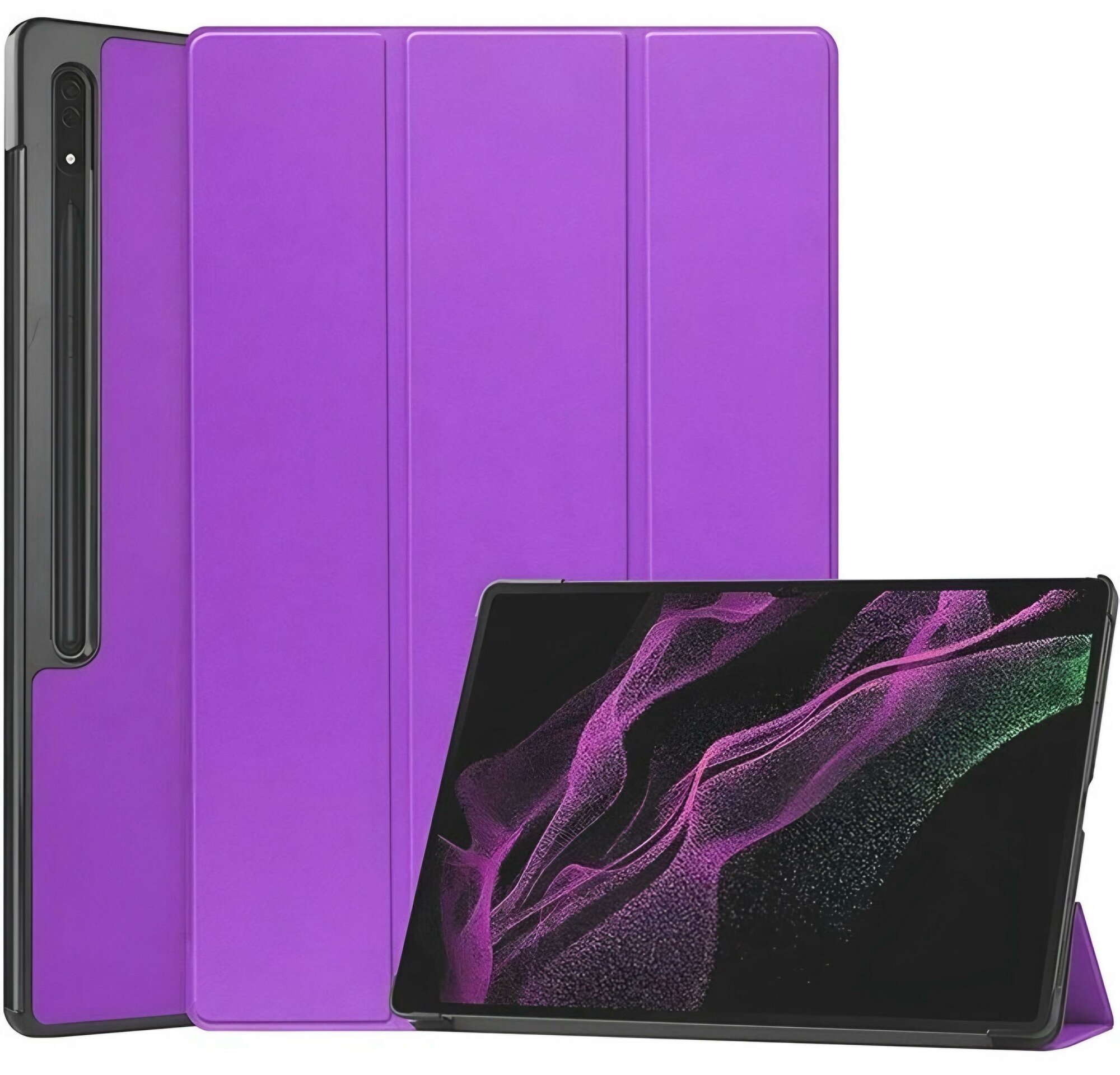 Чехол-книжка для Samsung Galaxy Tab S9 Ultra / S10 Ultra фиолетовая