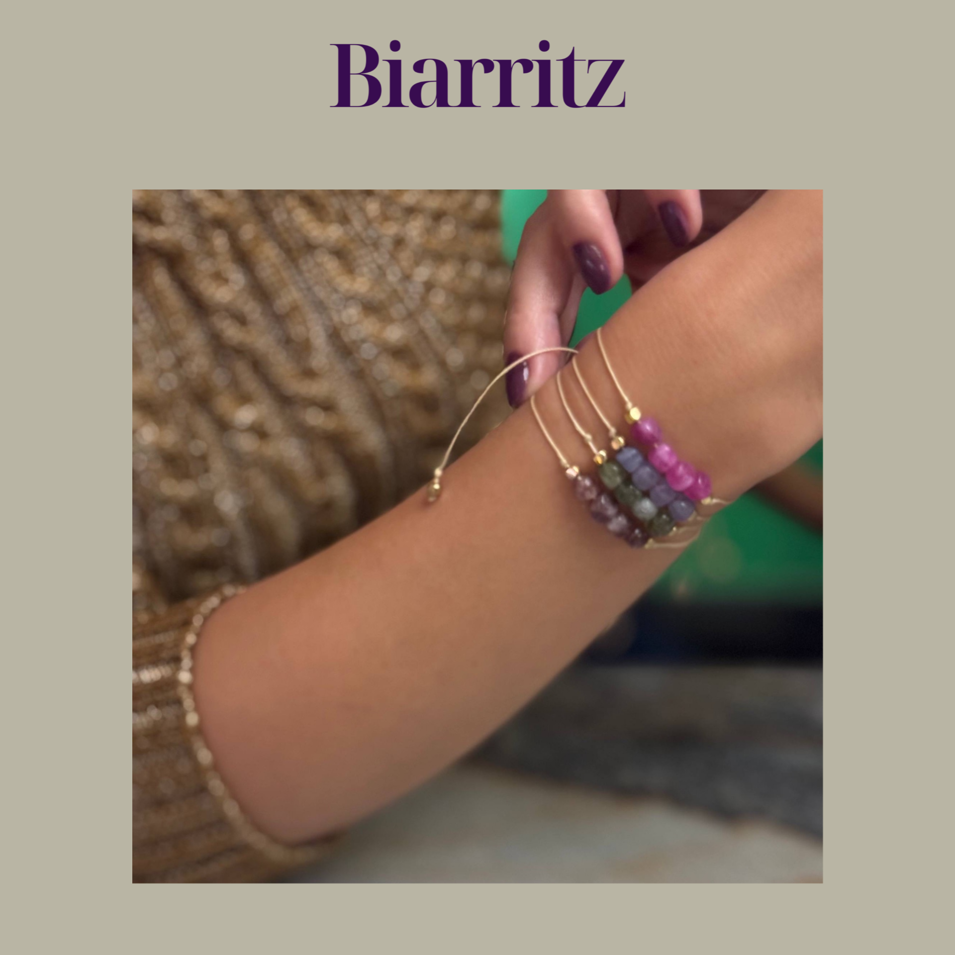 Браслет-нить, турмалин