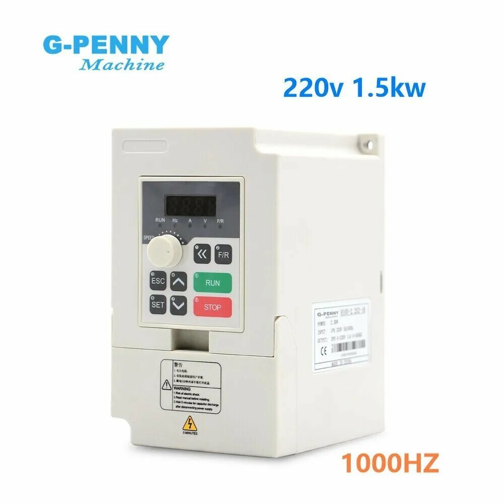 G-Penny Переменный частотный привод, инвертор H100 220В 1.5кВт, 0-1000 Гц, для веретеное мотор