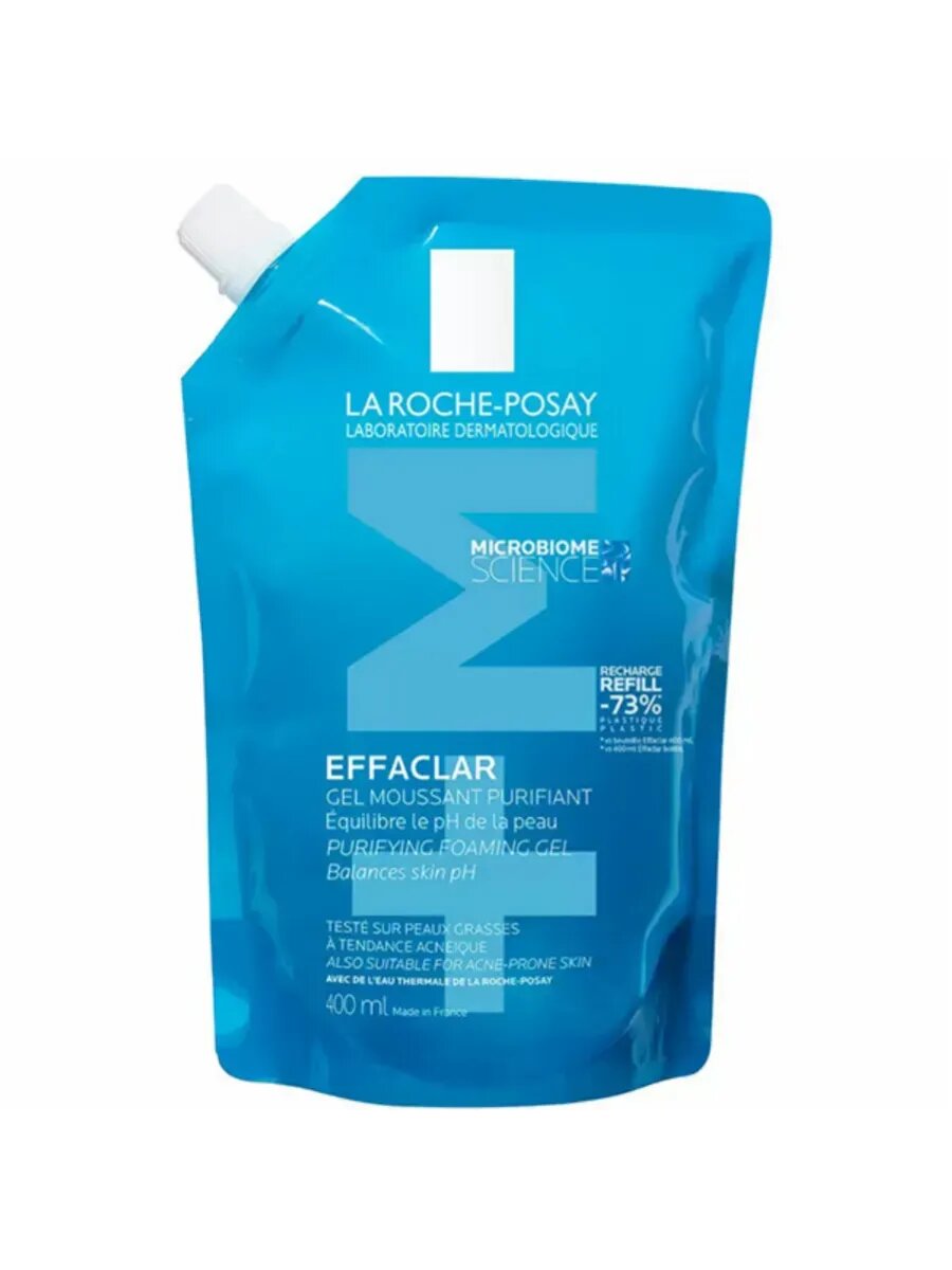 Гель очищающий Effaclar пенящийся для жирной кожи, рефил, 400 мл