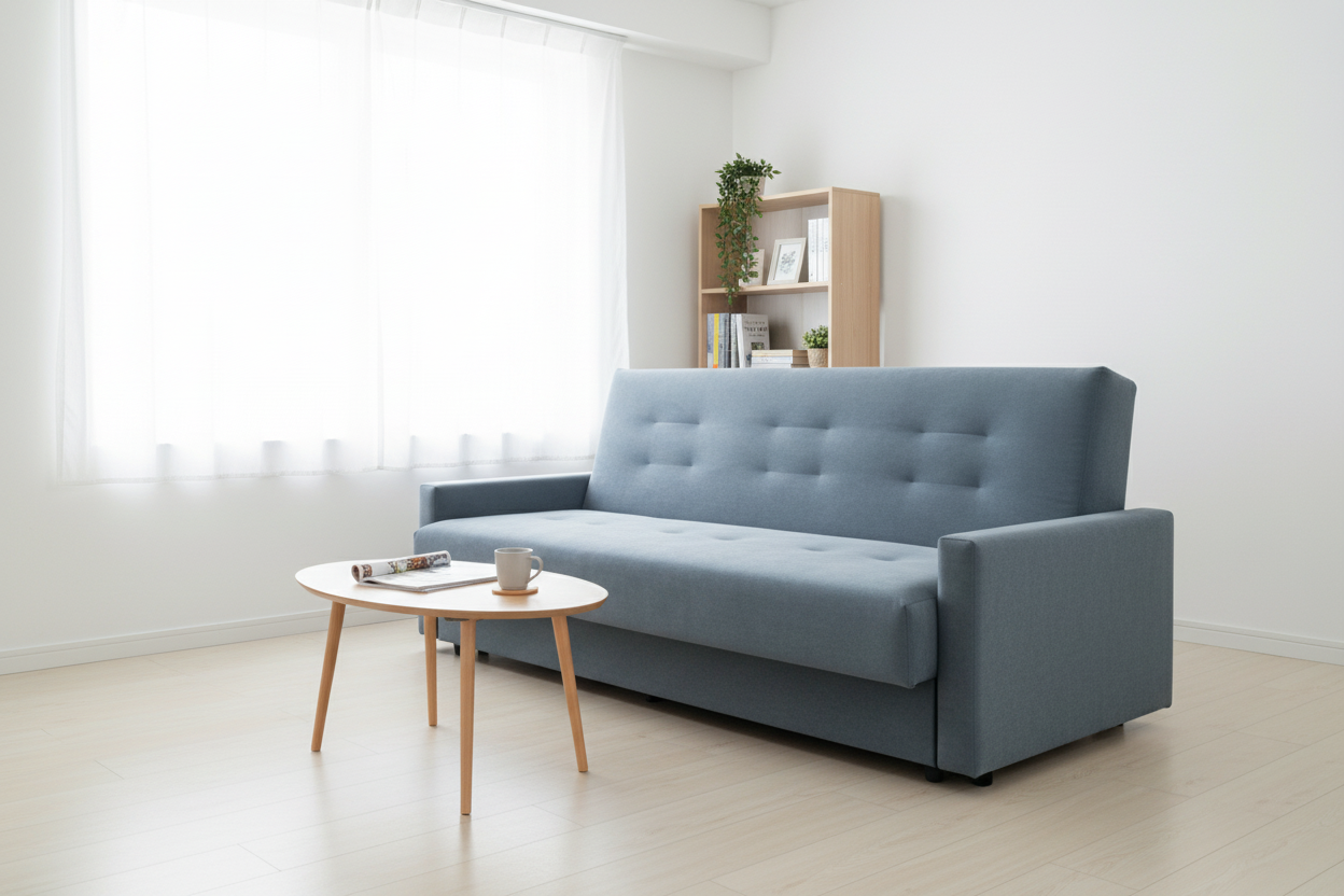 Диван кровать FotoDivan "Милан 140 пружинный блок", раскладной, прямой, механизм "книжка", серый