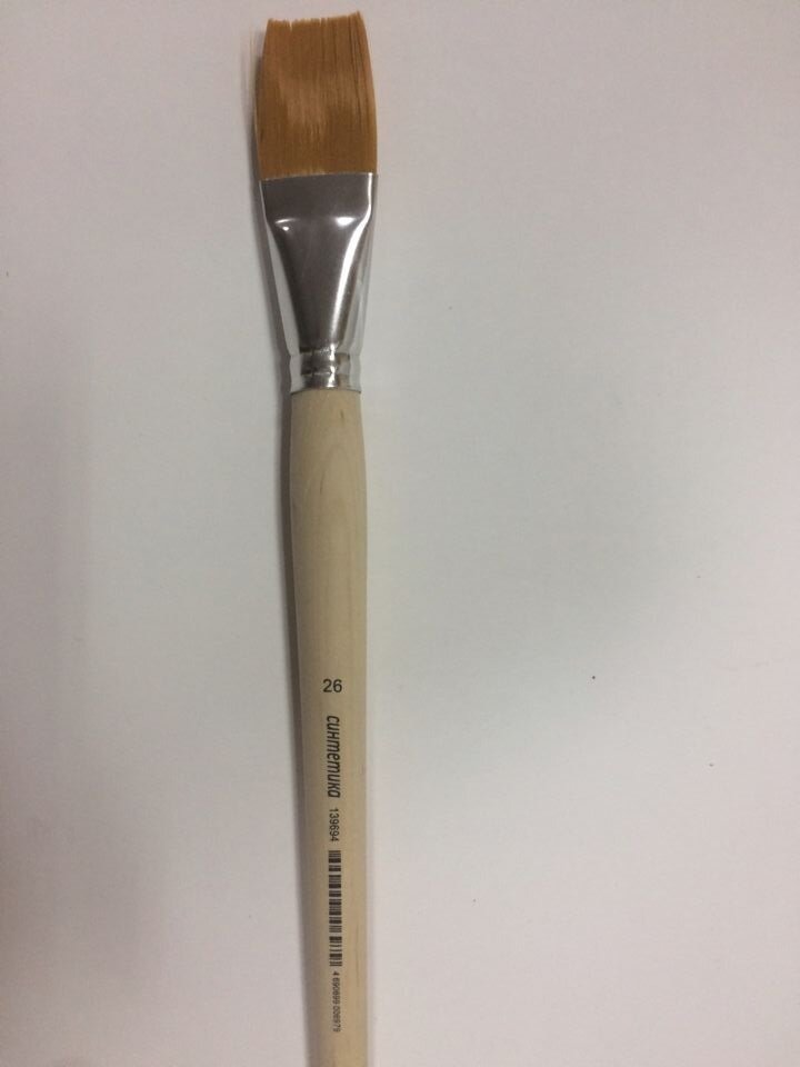 Невская палитра Кисть художественная для рисования синтетика плоская №26