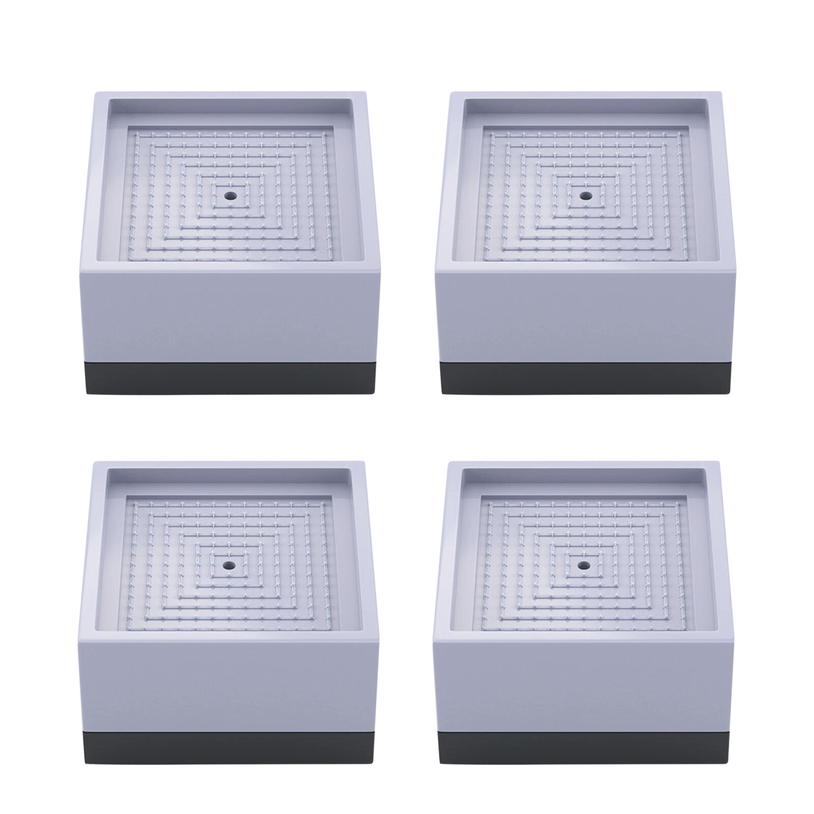 4 штуки Подставки для ножек стиральной машины Квадратные Пад для антивибрации Нескользящие Пад для гашения ударов и шума Регулируемые по высоте Подставки для стиральной машины Сушилки Холодильника Мебели Бытовых приборов Цвет: серый, коричневый, бежевый