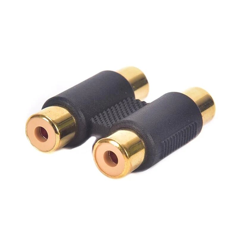 AV-переходник FVJVYE RCA «мама» на «мама» golden 2RCA, 5pcs