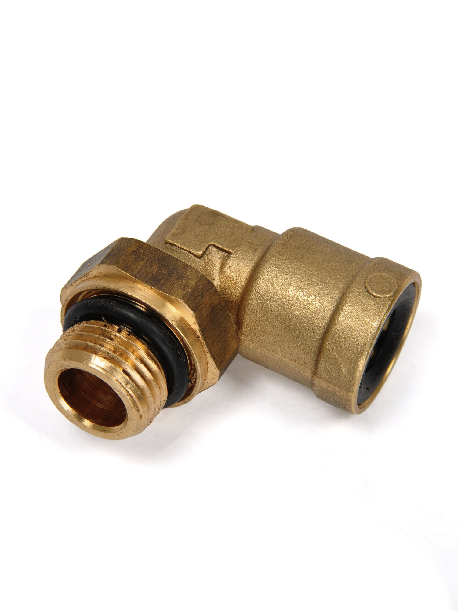 Фитинг соед. Д-12 метал. с резьбой М16 (угловой)