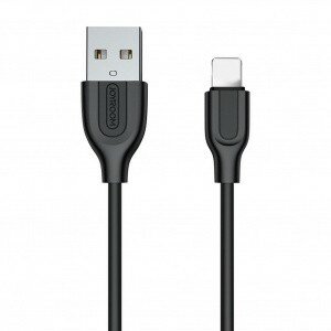 USB-кабель Denmen D39L, Apple 8 pin, нейлон, 3,6А, 1.0 м, круглый, черный, фирменная упаковка