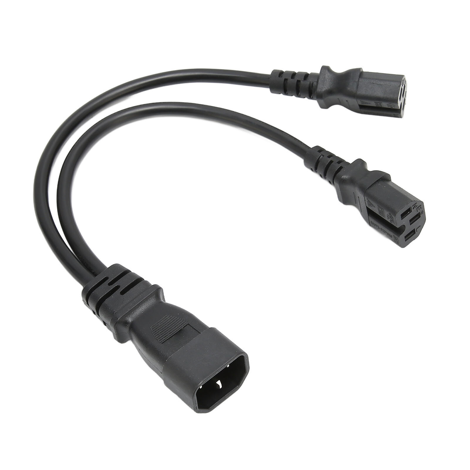 IEC320 C14 to Dual C15 Cord Male Female Safe Power Splitter Cable for Desk Lamp Printer Projector 100‑250V 12.6in