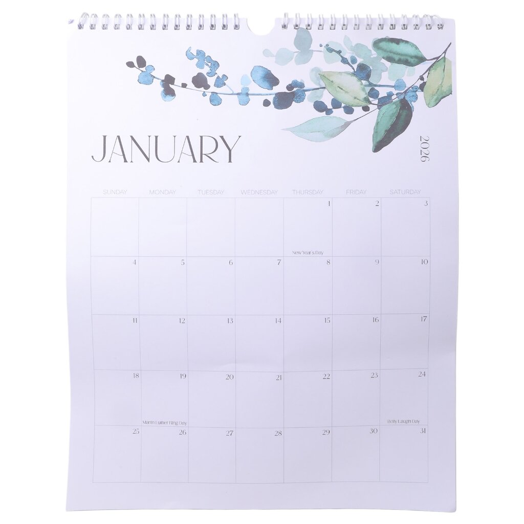 Календарь на 2026 Год Простой Подвесной Календарь Еженедельный Планировщик на 2026 год 18 Месячный Настенный Календарь Школьный Календарь Подарок для студентов