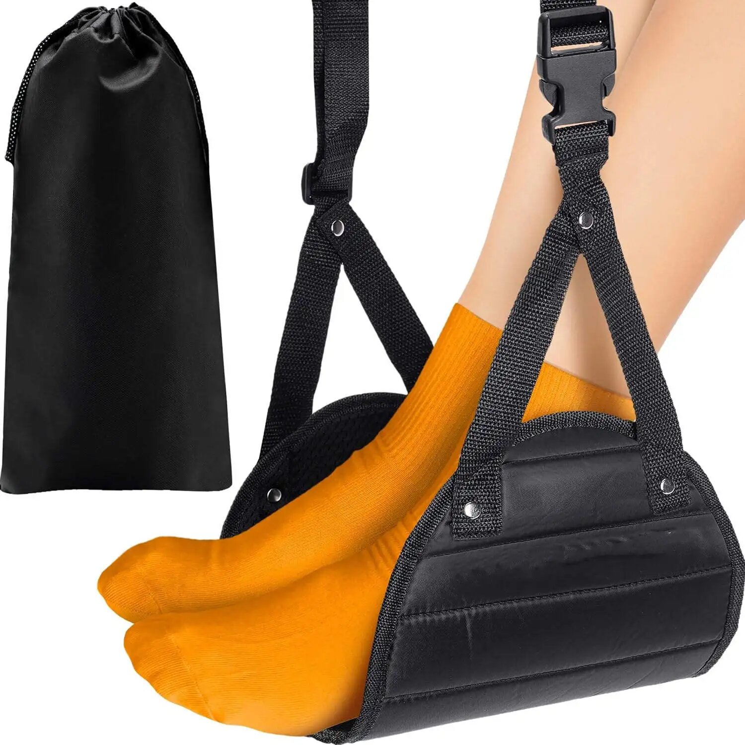 Регулируемый гамак для ног для путешествий, автомобиля, отдыха в самолете, подвешивания в офисе, простая подставка для ног, гамак для ног