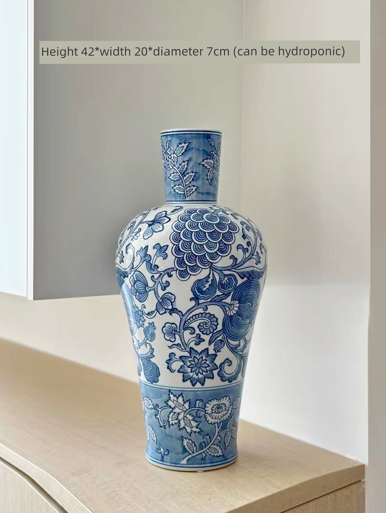 Новая композиция из зелени в китайском стиле для гостиной: гидропонные растения с холли и папоротником в большой