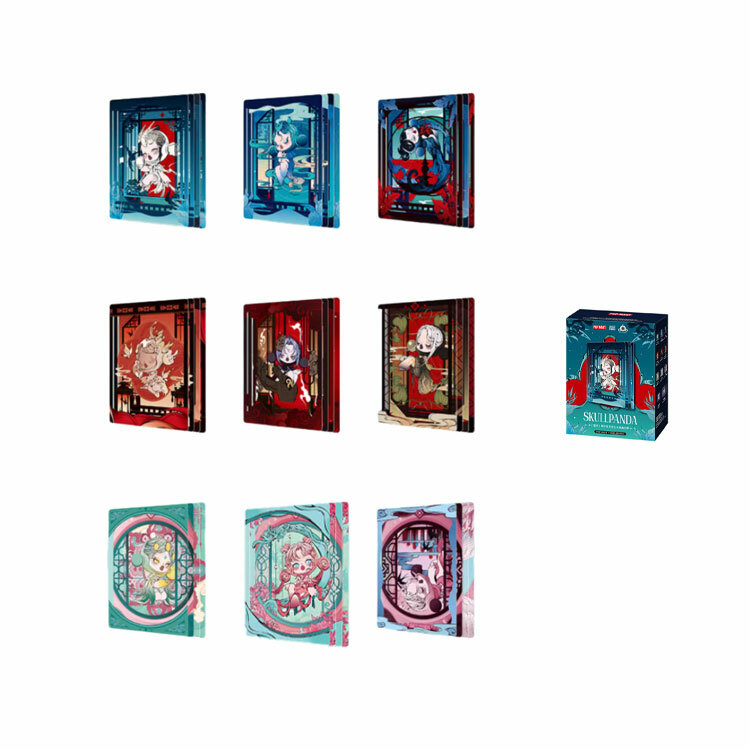 Коллекционные карточки унисекс POP MART Skullpanda The Mirage The Puppetry Art Mystery Boxes, Single Blind Box (Random Style)