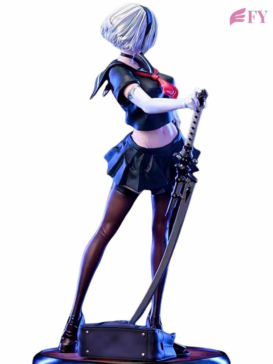 Фигурка Nier Automata YoRHa No.2 Type B 28см. Модель школьной формы, упакованная в коробку ручной работы