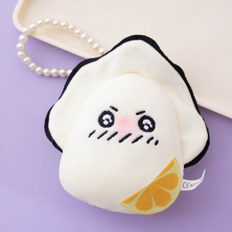 Жемчужная цепочка маленькая устрица плюшевая подвеска креативная устрица кукла милая смайлик брелок мягкая милая кукла