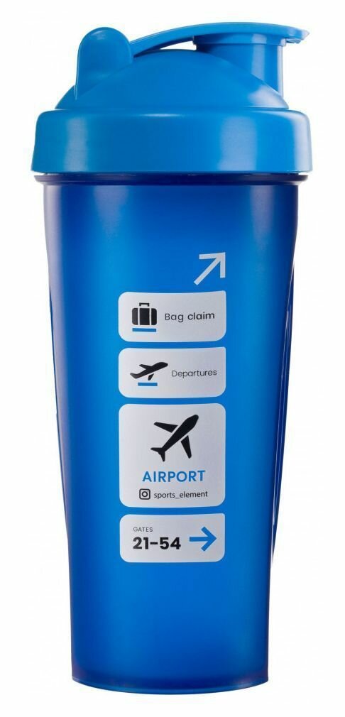 Шейкер Спортивный элемент 600 мл airport (синий)