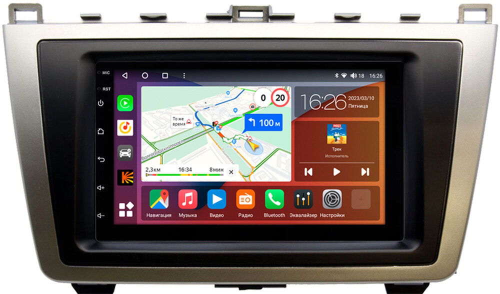 Штатная магнитола Mazda 6 (GH) 2007-2013 Canbox EVO 5821-RP-MZ6C-115 Android 14 (4G-SIM, 6/128, DSP, QLed, AI, 360)