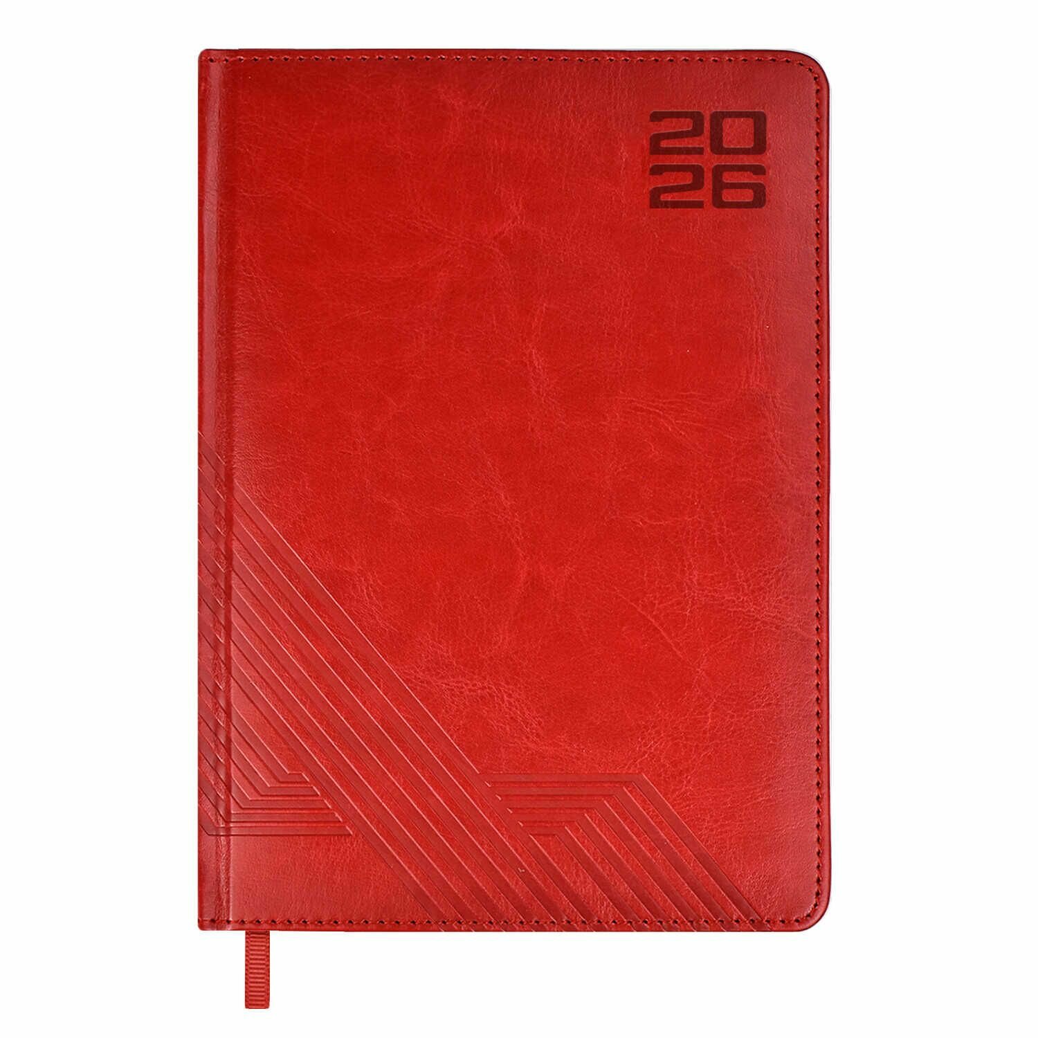 2026 Ежедневник датированный А5 176 листов "Сариф" твердый переплет, красный