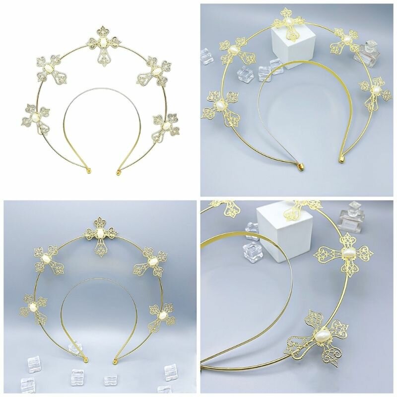 Нимб Богоматери Лолиты с Крестом в виде Пшеничного Колоса на голове