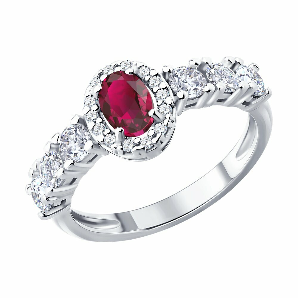 Кольцо, серебро, 925 проба, родирование