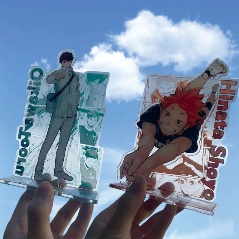 Haikyuu акриловые фигурки подставка модель тарелка Oikawa Tooru Shoyo Hinata тарелка декор стола стоящее украшение для рабочего стола подарок друзьям