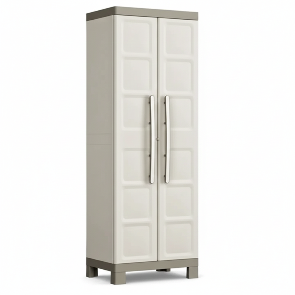 Шкаф хозяйственный Keter Armadio Portascope Excellence, бежевый, пластик, напольный, 182х65х45 см