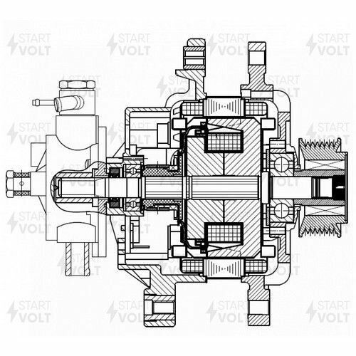 Генератор для а/м Hyundai Porter 2 (08-) с дв. D4CB 100A, STARTVOLT LG0805
