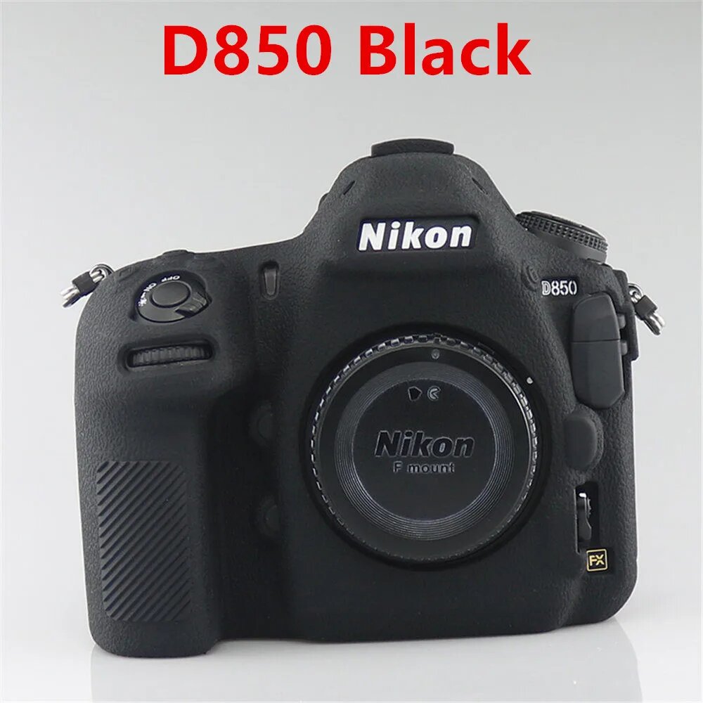 Чехол силиконовый для Nikon D850 Black Litchi