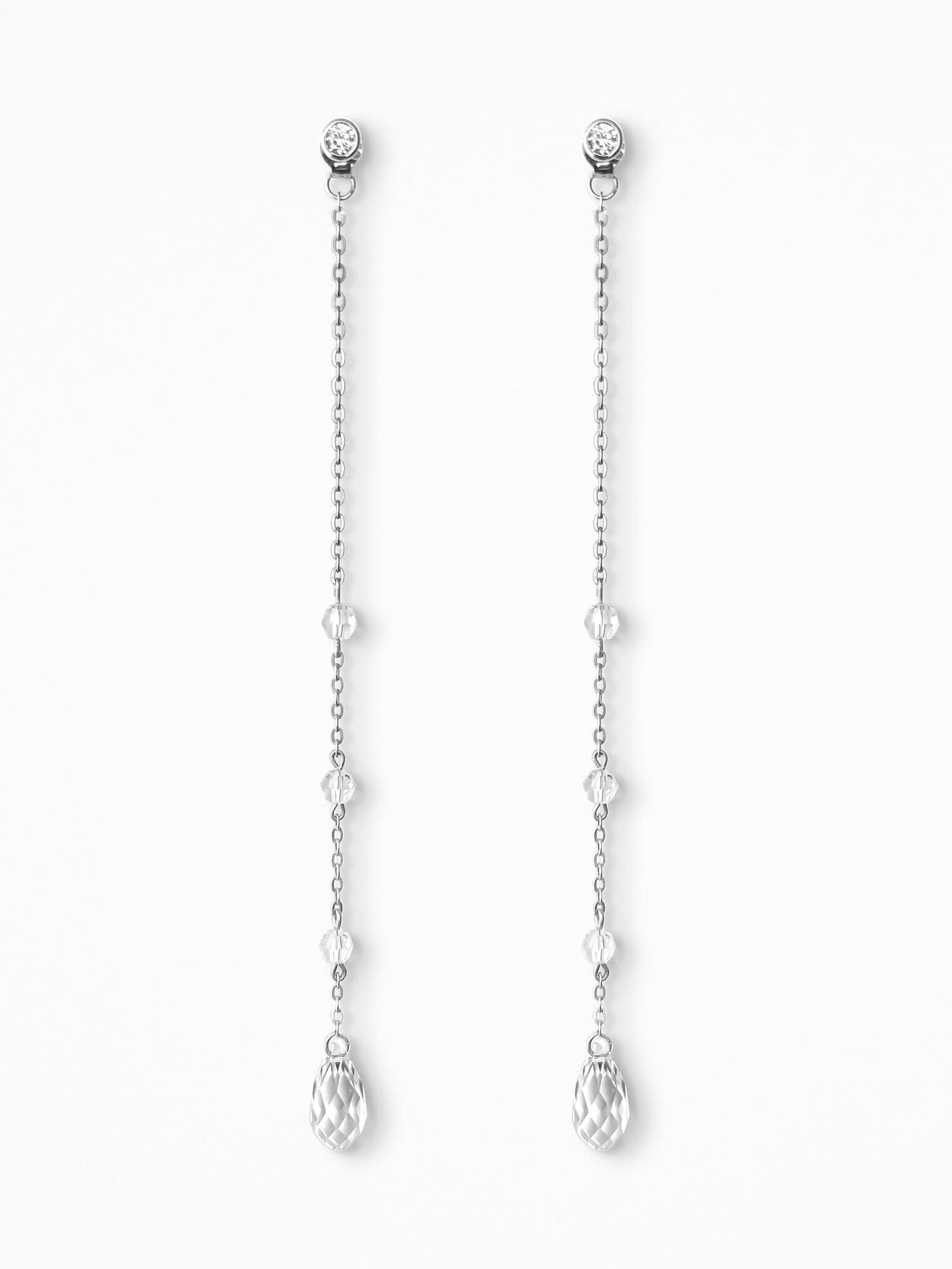 Серьги цепочки, серебро, 925 проба