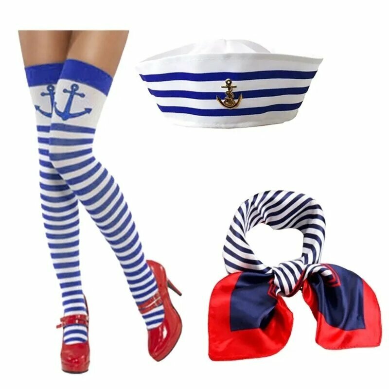 Косплей матросская шляпа Квадратный шарф Матросский костюм-25PLSET301