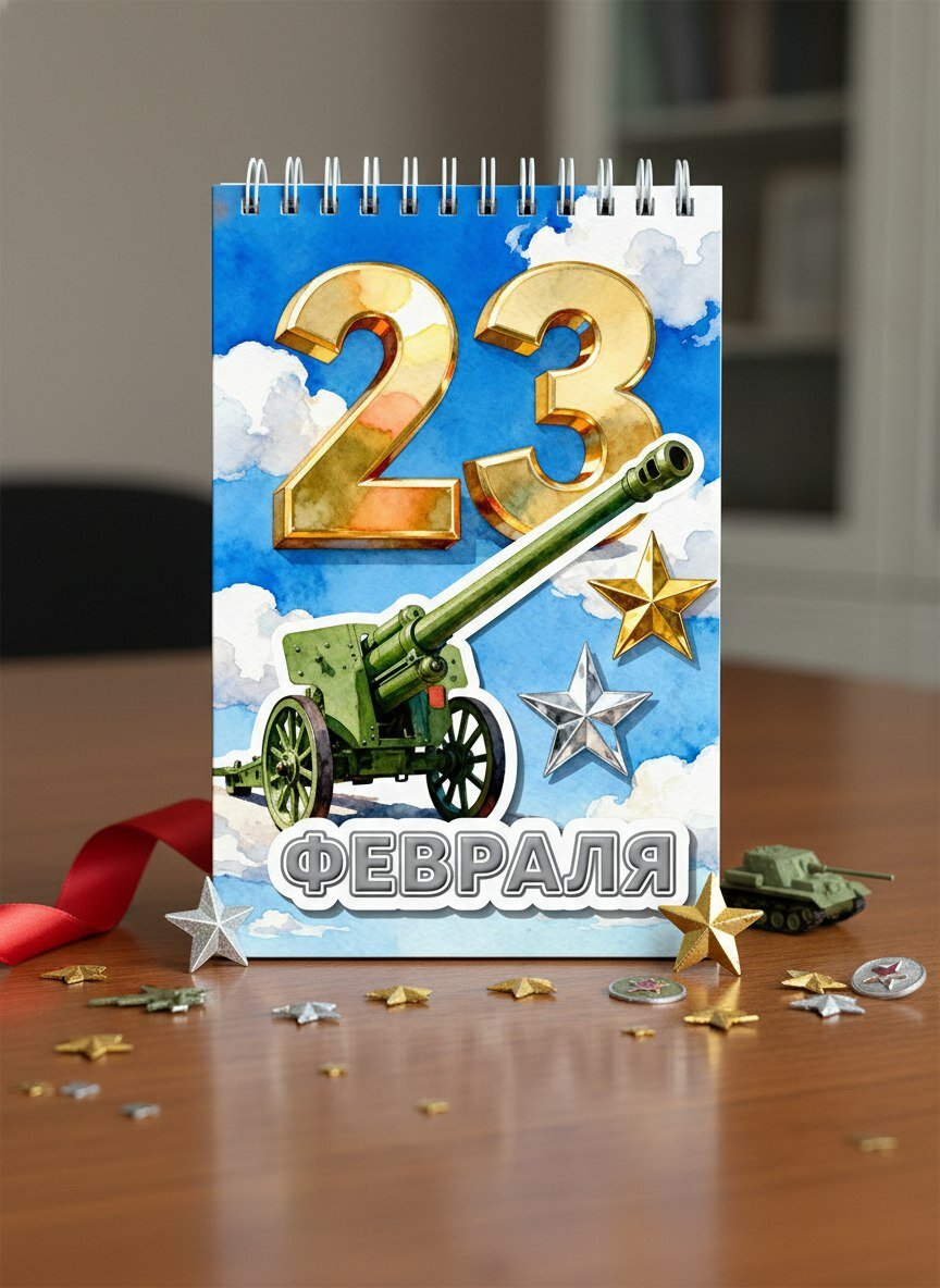 Блокнот для записей и рисования 80 страниц А5 23 февраля
